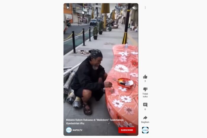 Melukis Kelom Raksasa di "Malioboro" Tasikmalaya | kapol.tv